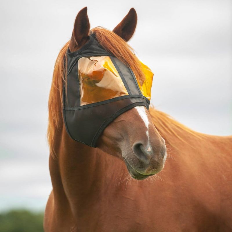 Masque cheval anti-uv anti lumière bleu uveite Restoration Equine Mask ...