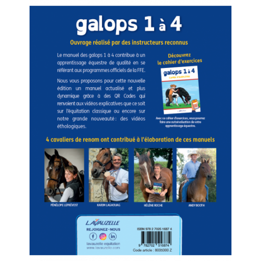 Livre Galops 1 à 4 Manuel de préparation Lavauzelle - Equestra